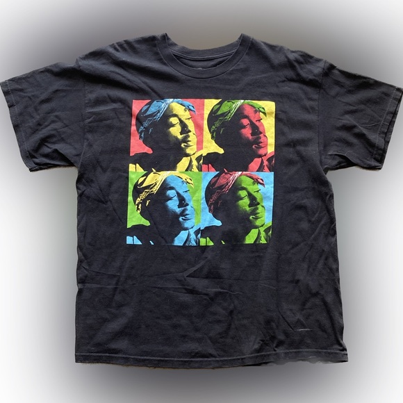 Shirts | Tupac Shakur T Shirt Mens Xl Andy Warhol 2pac Rap Tee | Poshmark